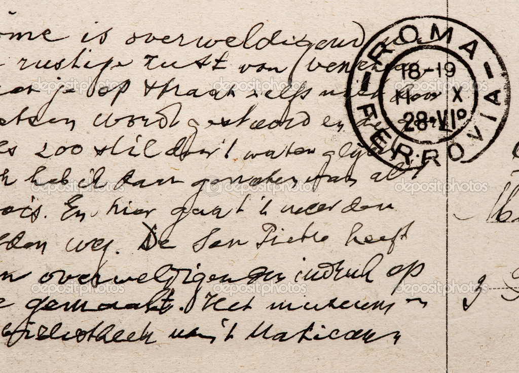 Old letter with vintage handwriting in english language Stock ...
