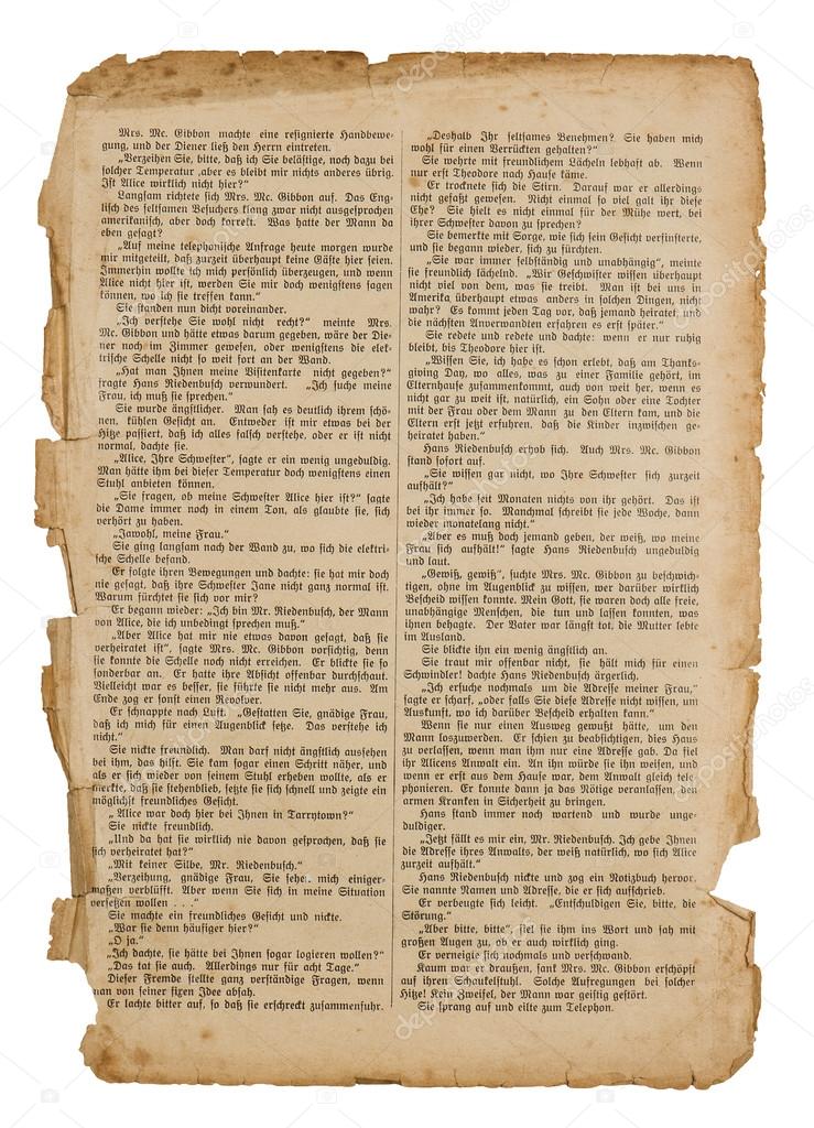 Antique book page isolated on white Stock Photo by ©LiliGraphie 24436475