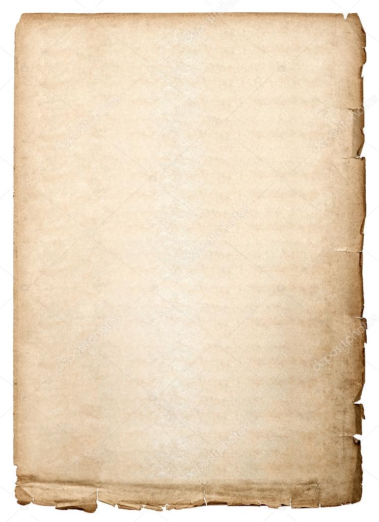 Old paper sheet isolated on white — Stock Photo © LiliGraphie #41764401