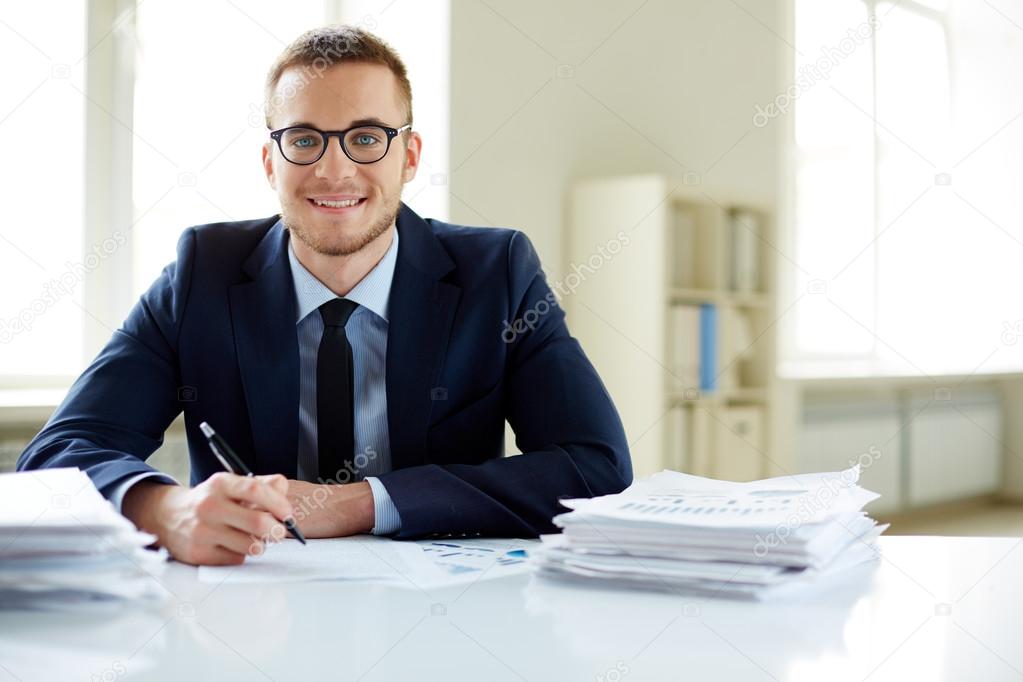 Happy employee Stock Photo by ©pressmaster 46262829
