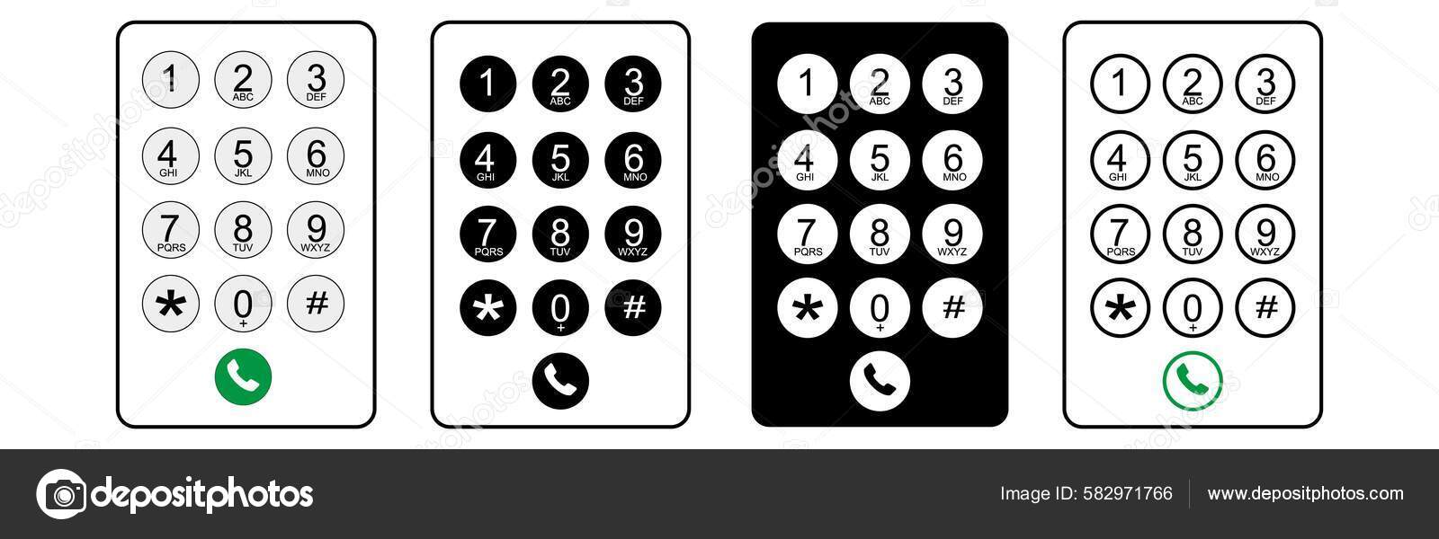 Smartphone Dial Keypad Design Keyboard Template Touchscreen Device User ...