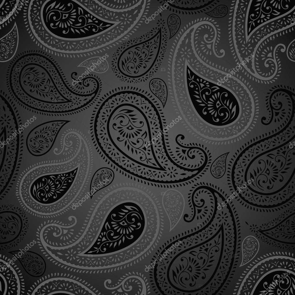 Grey Paisley Wallpaper