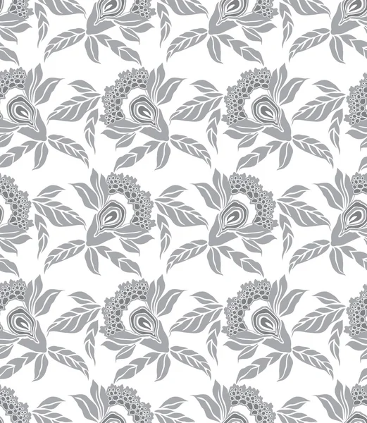 Seamless royal silver floral wallpaper Stock Vector by ©malkani 28121959