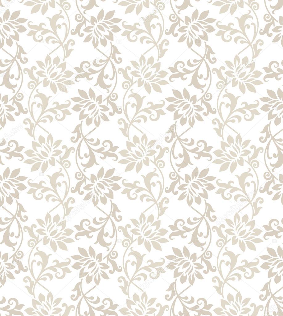 Fancy floral seamless vector wallpaper — Stock Vector © malkani #40738811