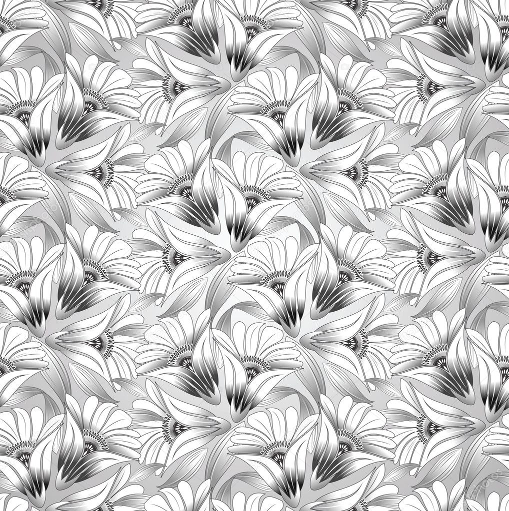 Seamless floral vector background Stock Vector Image by ©malkani #43883001