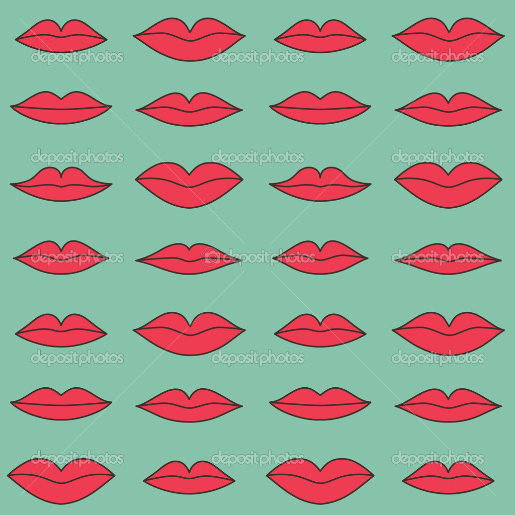 Lips pattern Stock Vector Image by ©Magnia #15785907