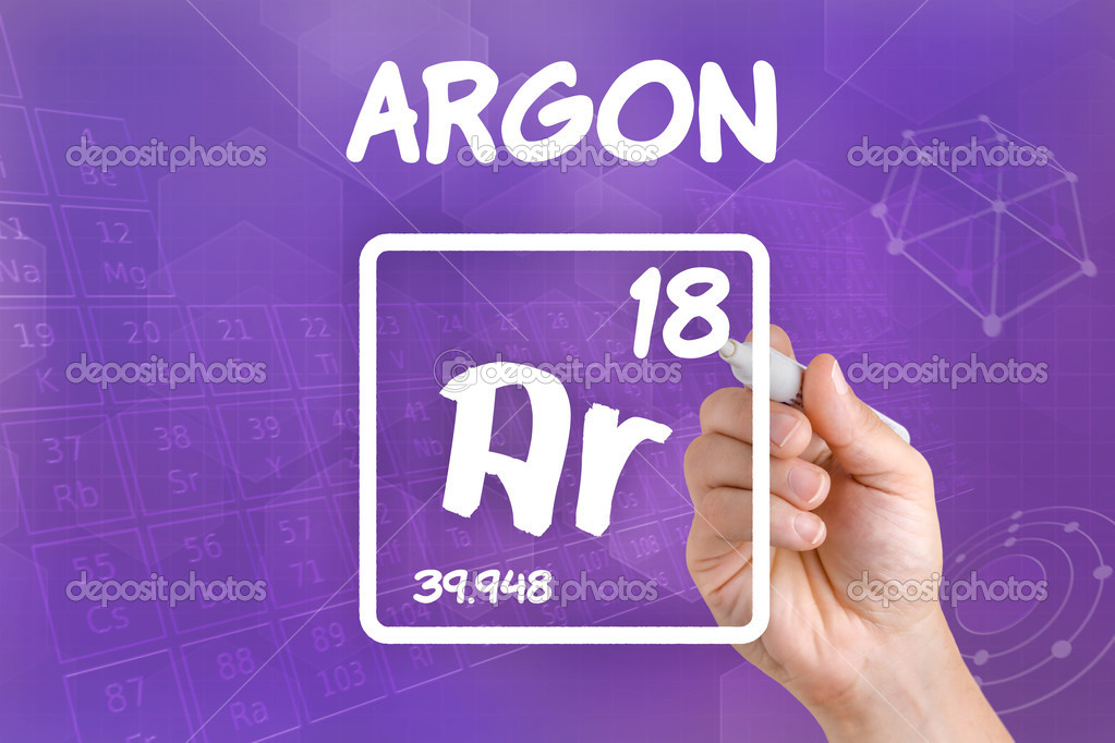 Symbol for the chemical element argon — Stock Photo © Zerbor #30593669