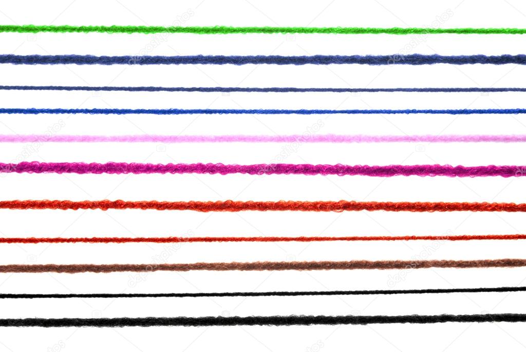 Wool strings isolated on white — Stock Photo © photkas #22756497