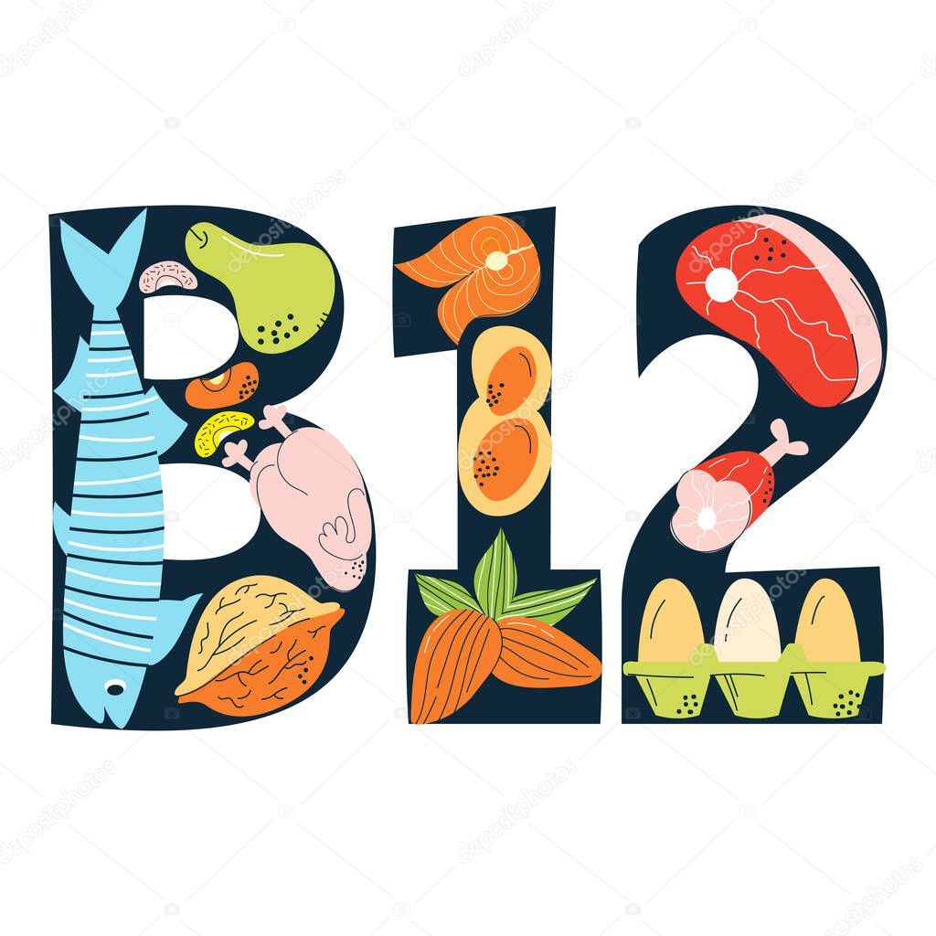 Vitamina B12 principales fuentes de alimentos huevos, leche, pescado ...