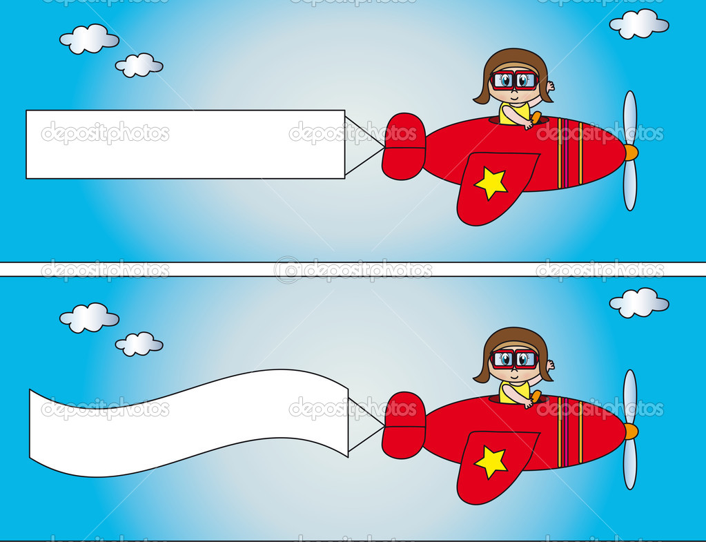 Airplane flag | Airplane with flag — Stock Photo © casaltamoiola #12292981