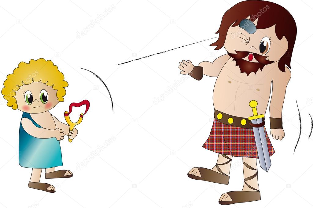David and goliath comic | David and Goliath — Stock Photo ...