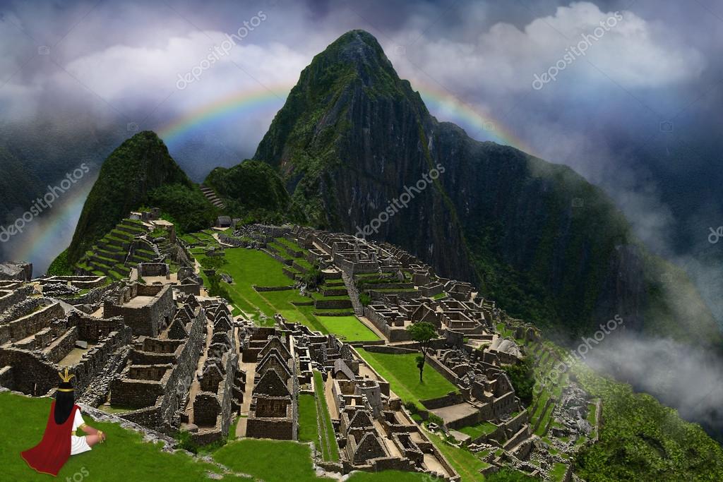 Inca emperor in Machu Picchu — Stock Photo © lermannika #30151053