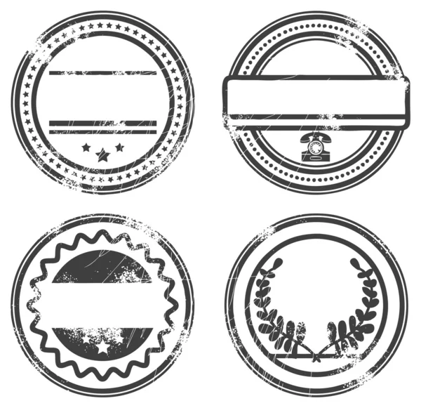 Empty grunge rubber stamps set — Stock Vector © _fla #12865662