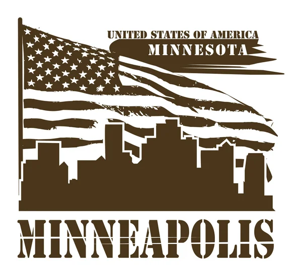 Stamp or label with name of Minneapolis, Minnesota Stock Vector by ...