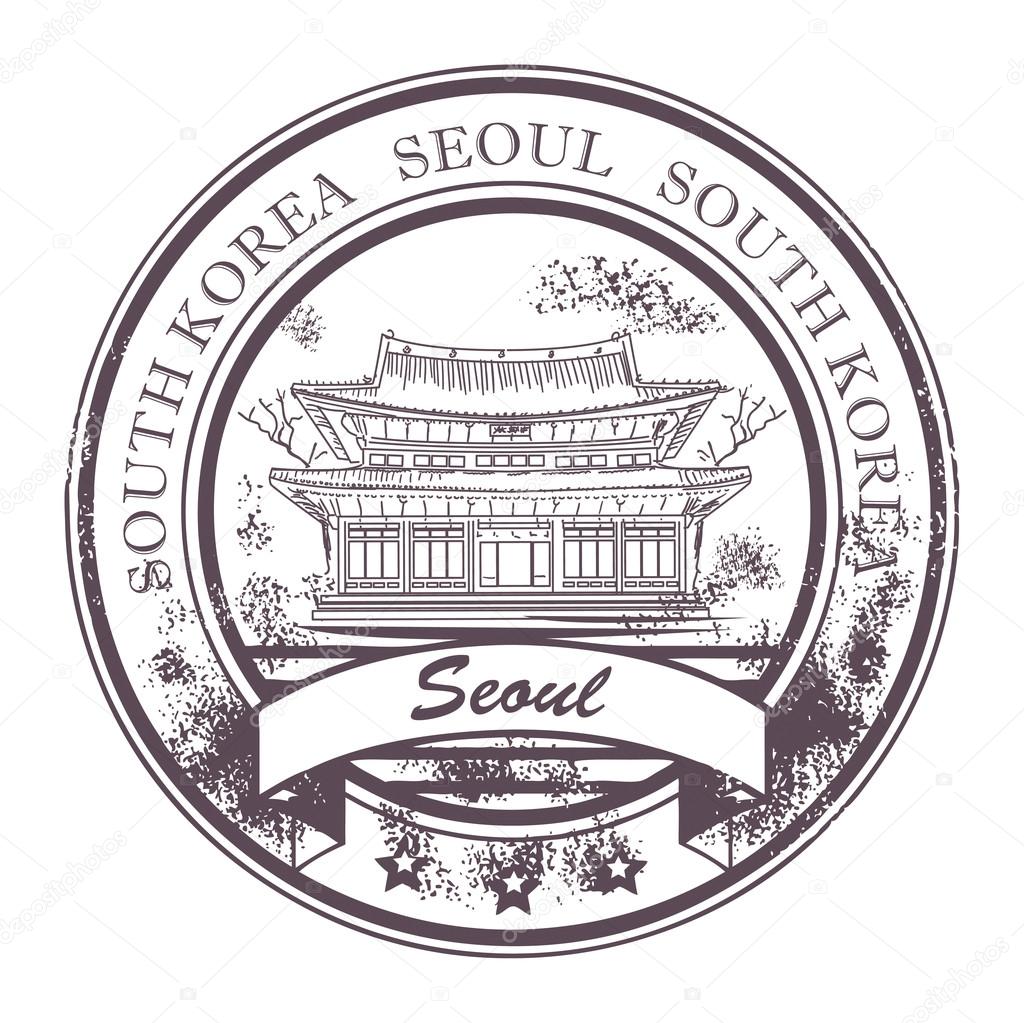 Seúl, sello de Corea del Sur Stock Vector by ©_fla 15834979