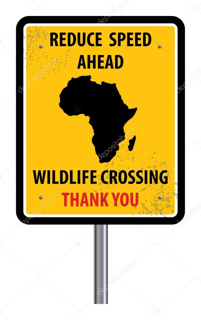 Wildlife crossing sign Stock Vector Image by ©_fla #16218153