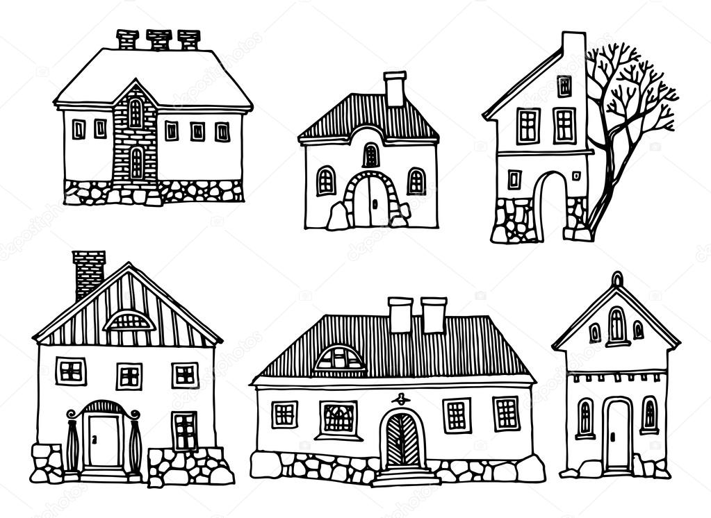 Kreslené domy — Stock Vektor © _fla #16766563