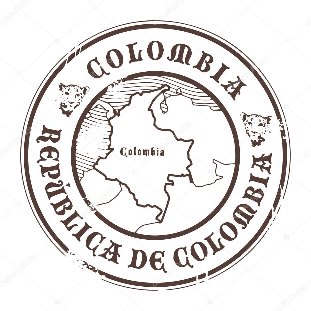 Colombia sello vector, gráfico vectorial © _fla imagen #19110141
