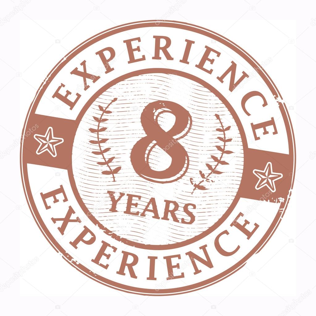 8 Years Experience stamp Stock Vector Image by ©_fla #20123617
