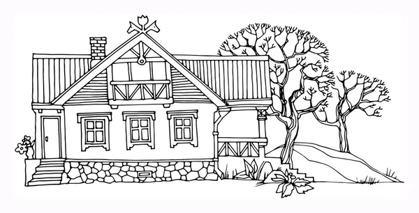 Hand ritat hus — Stock Vektor © _fla #21970879