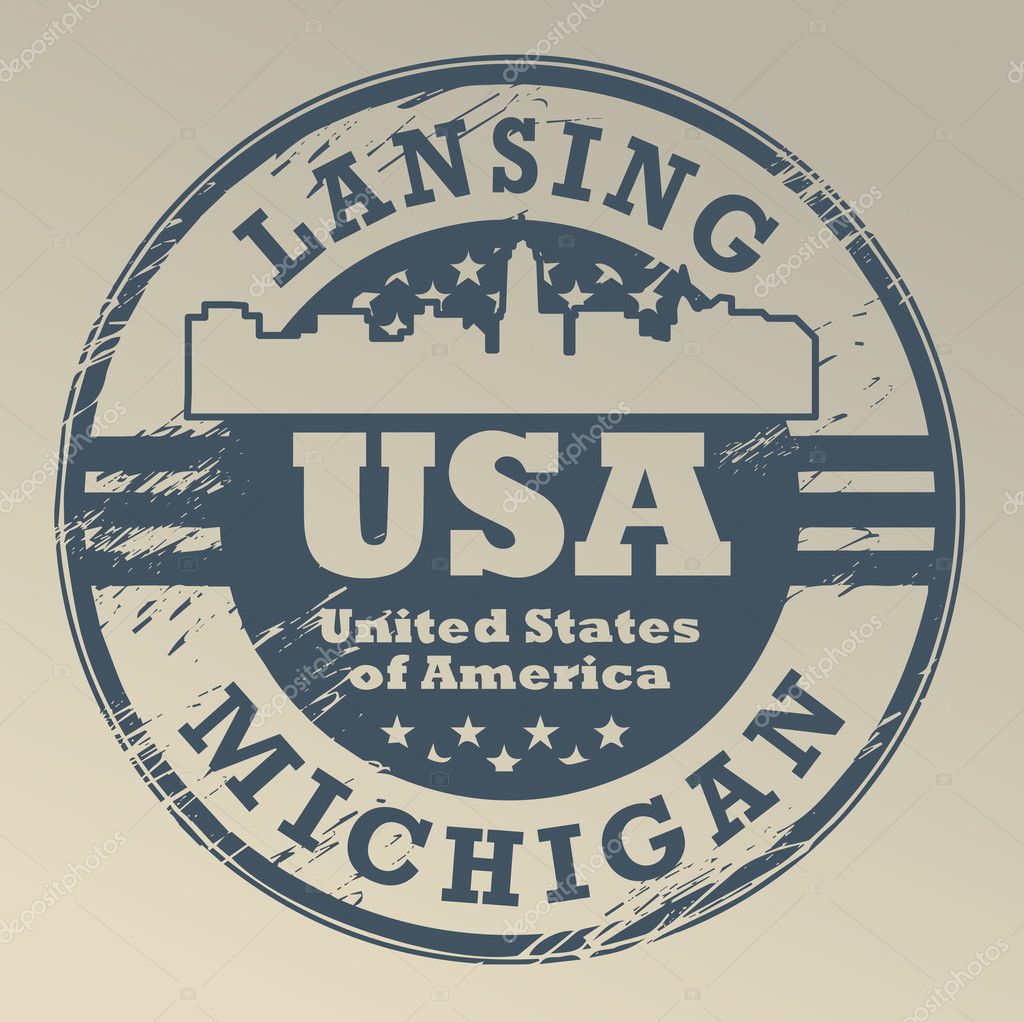 Michigan, Lansing stamp Stock Vector Image by ©_fla #29127767