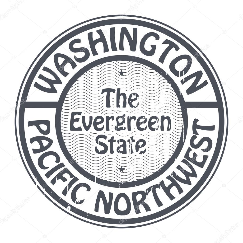 Washington, Pacific Northwest stamp Stock Vector Image by ©_fla #34795955