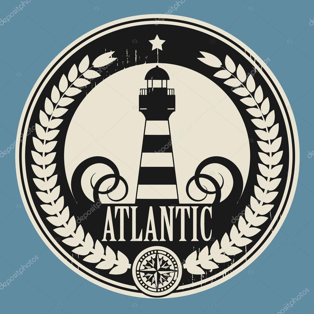 Sticker or label with Lighthouse silhouette Stock Vector Image by ©_fla ...