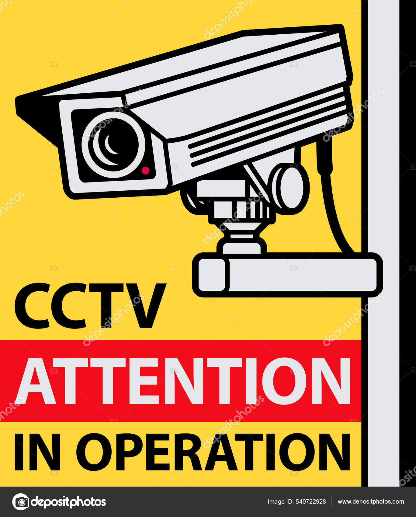 Cctv Sign Vector