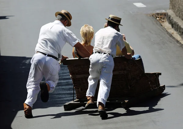 Sled ride in Funchal Madeira, Portugal Stock Photo by ©hdamke 34750833