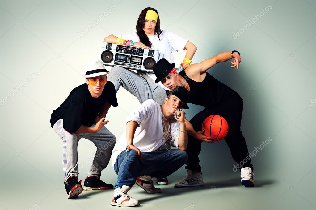 Dancing group — Stock Photo © prometeus #18428905