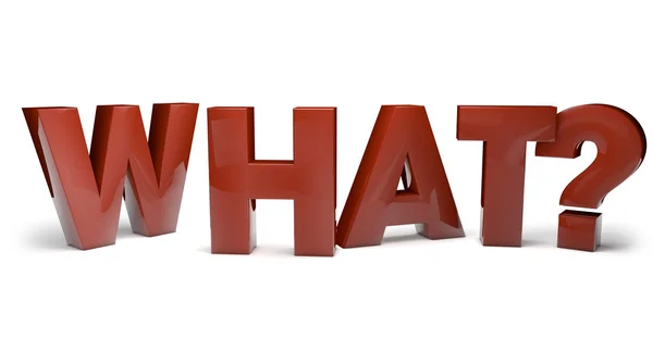 When 3D Question Word Red Letters Asking — Stock Photo © iqoncept #25225533