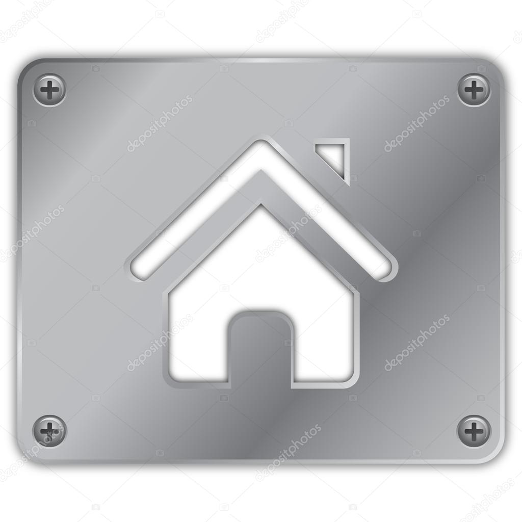 Metalic home icon Stock Vector Image by ©baser #12299273