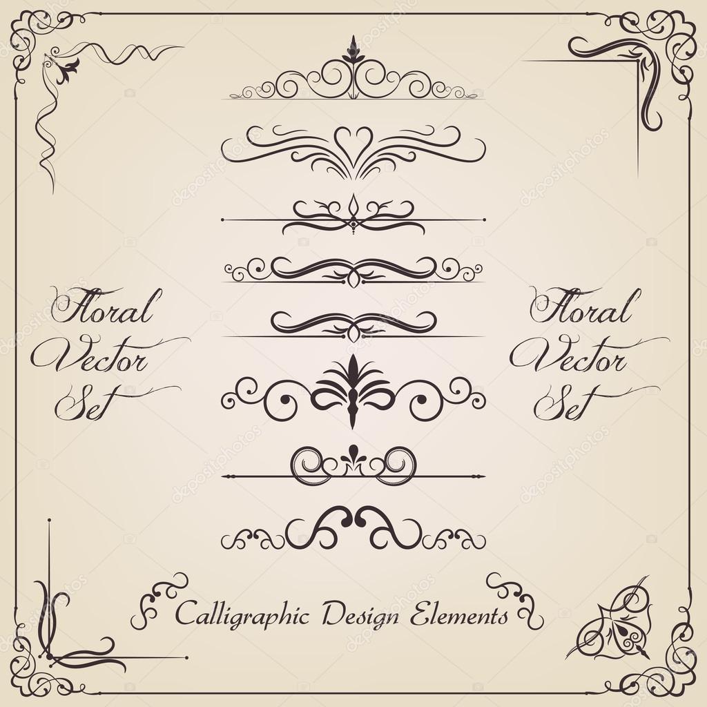 Filigree set — Stock Vector © baser #12451551