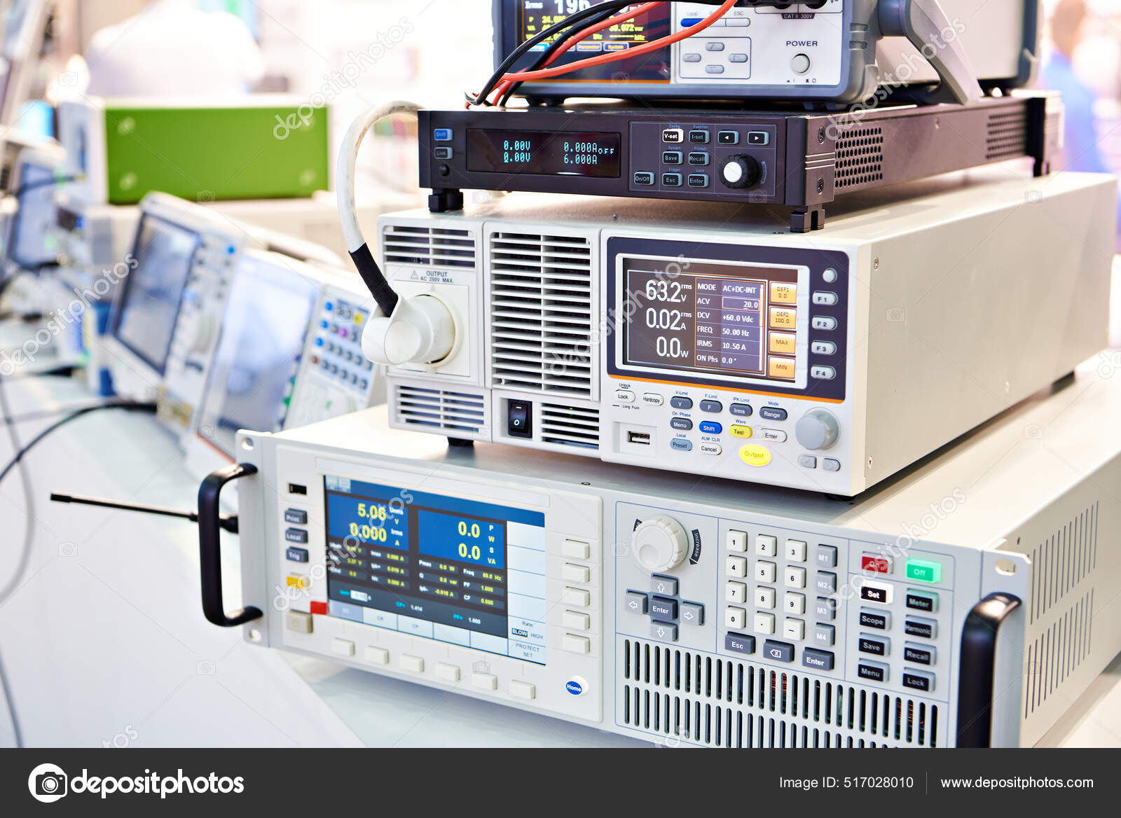 Power Supplies Electronic Measuring Devices Laboratory — Stock Photo ...