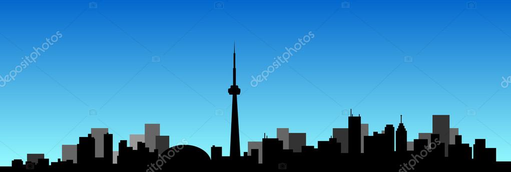 Toronto skyline silhouette Stock Photos, Royalty Free Toronto skyline ...