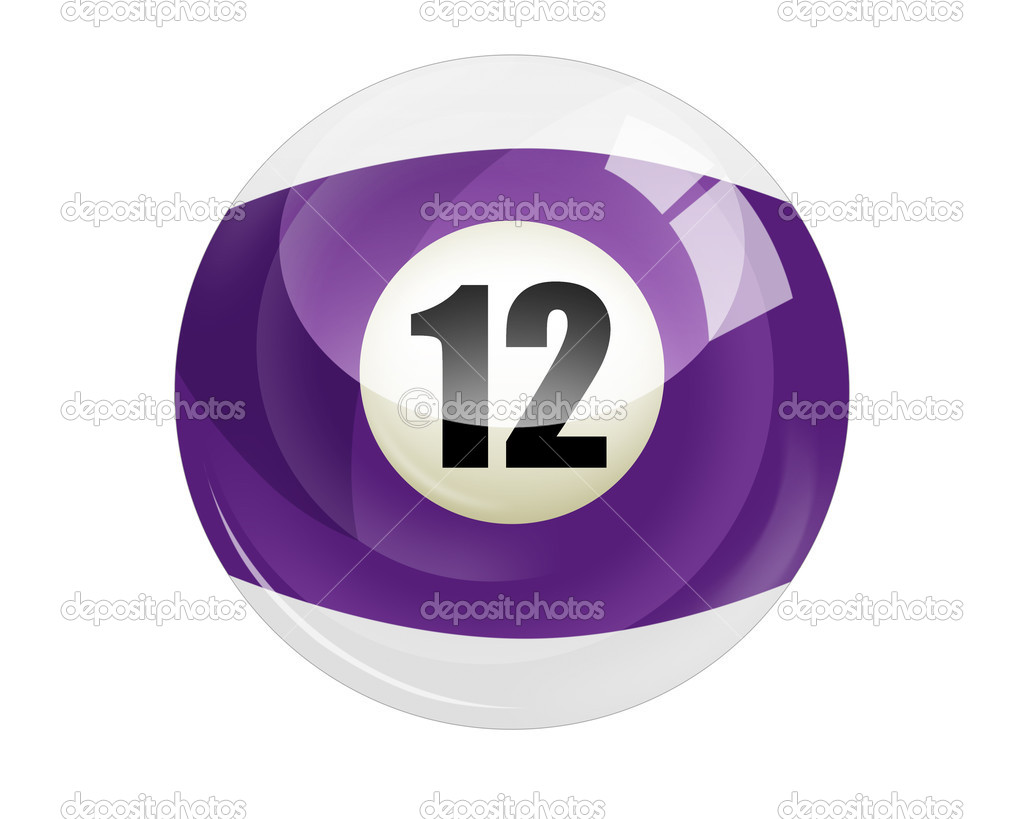 Billiard ball number 12 — Stock Photo © ibreakstock #31452055