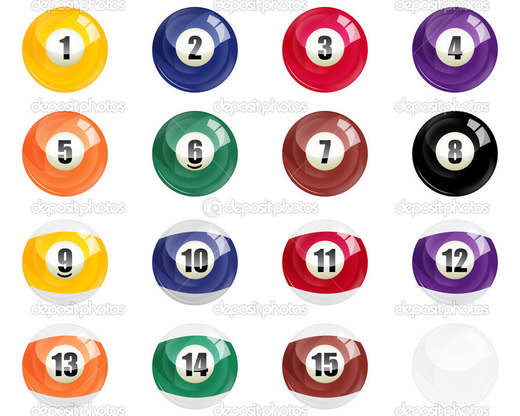 Bolas de billar color aislado — Fotos de Stock © ibreakstock #31602593
