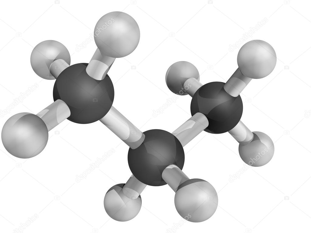 Estructura química del propano — Fotos de Stock © ibreakstock #33746771