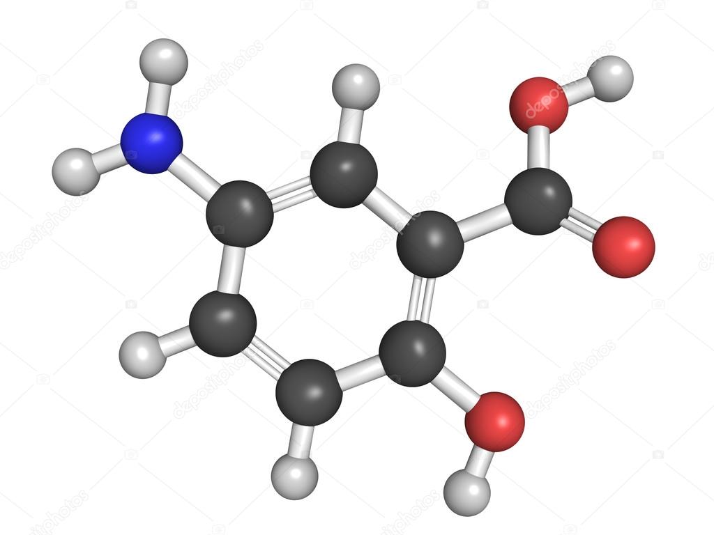 Chemical structure of mesalazine — Stock Photo © ibreakstock #33746783