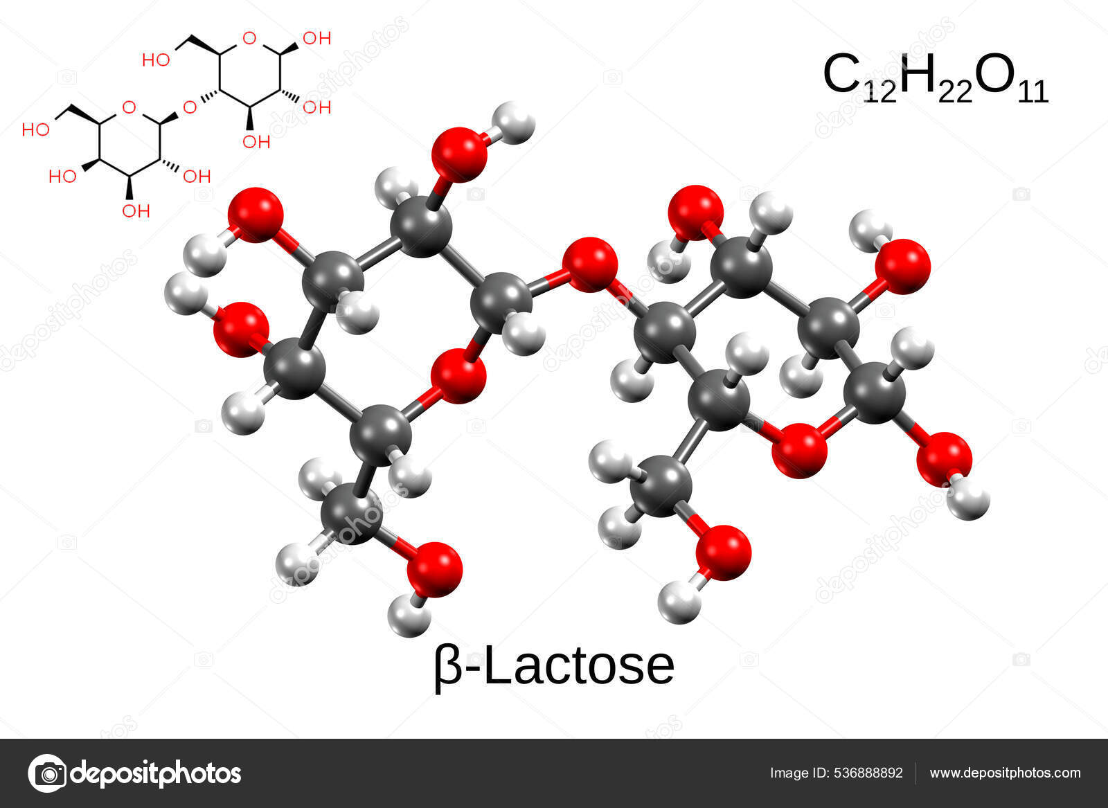 Structural Formula Of Lactose