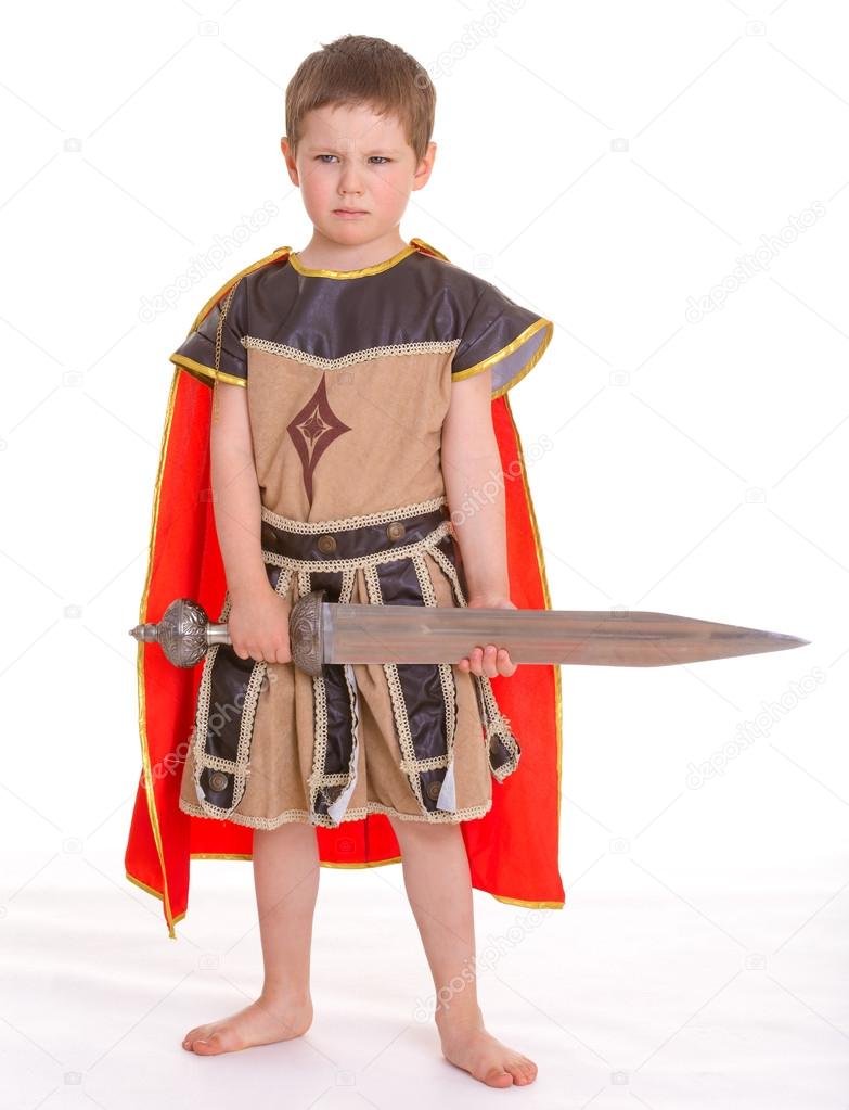 Little boy dressed as a knight. Stock Photo by ©lotosfoto1 46197507