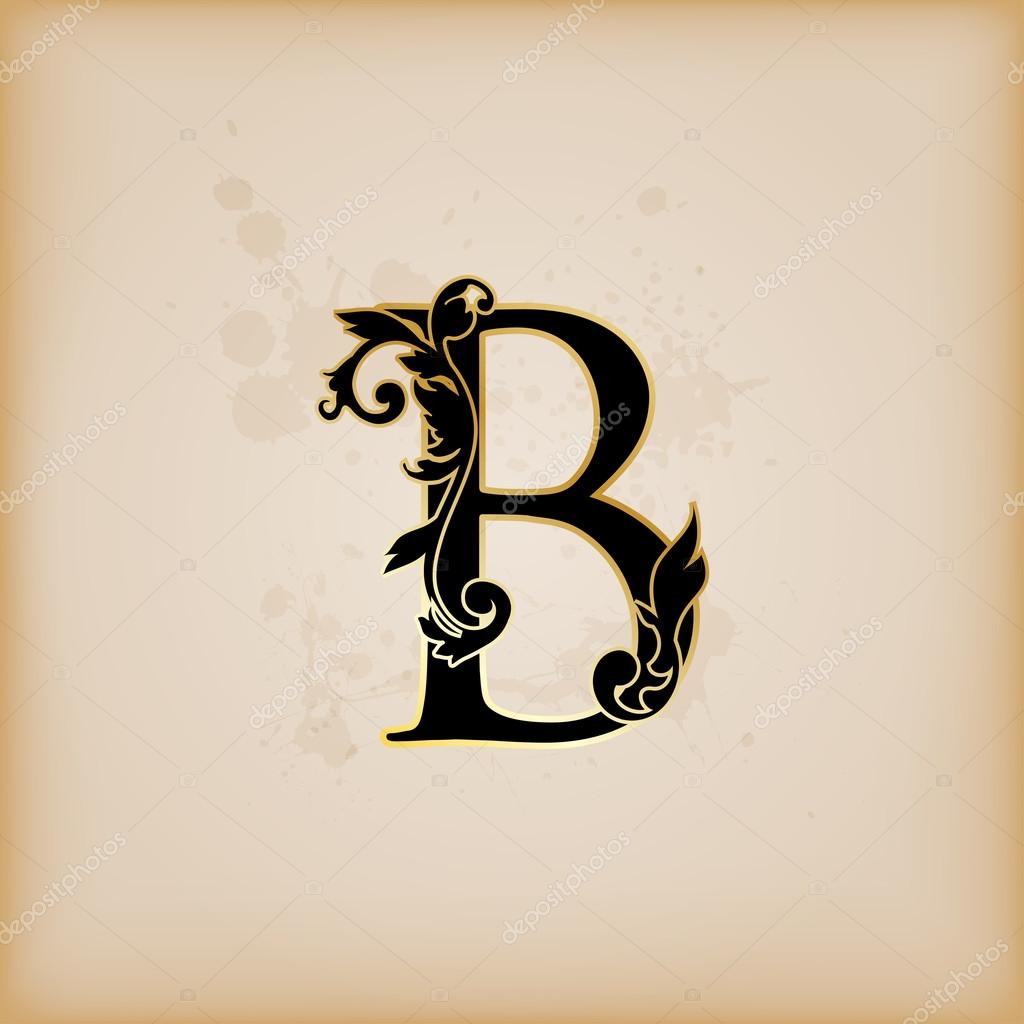 Vintage Monogram B betű — Stock Vektor © pocike #12548215