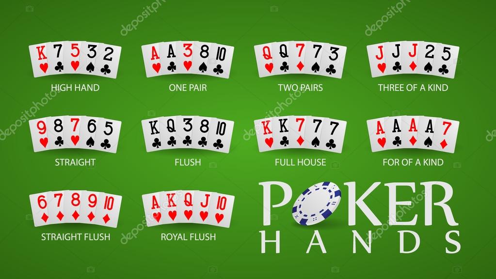 Poker hand rankings symbol set Stock Vector by ©pocike 12751531