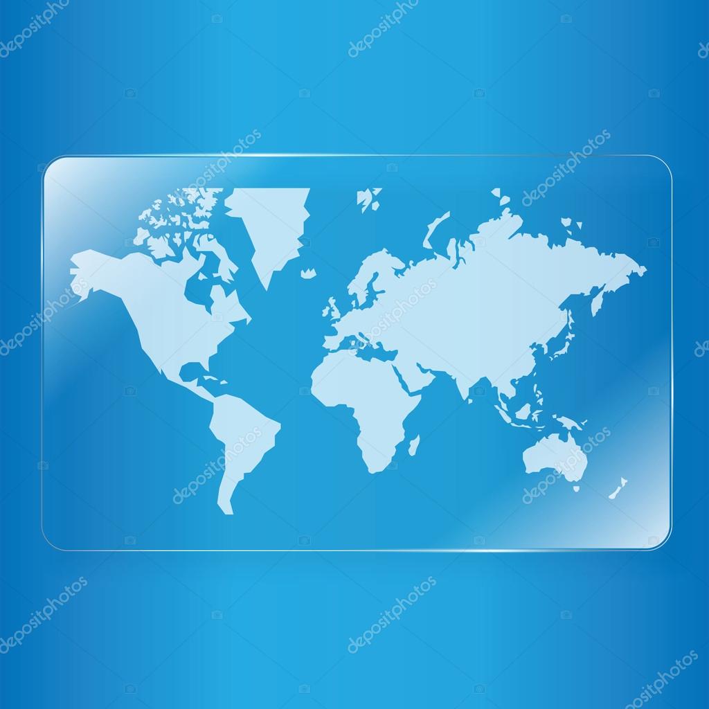 World map on glass plate background Stock Vector Image by ©FatimaJ ...