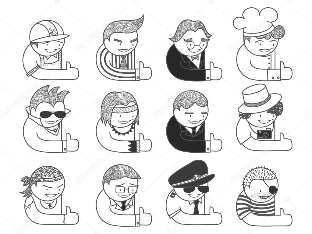 People like sign set Stock Vector Image by ©FatimaJ #30451807