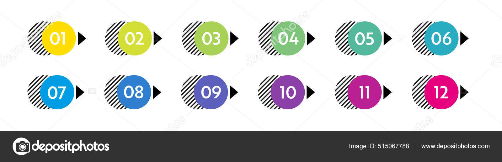 Bullet points numbers Stock Vector Image by ©Kandella #515067788