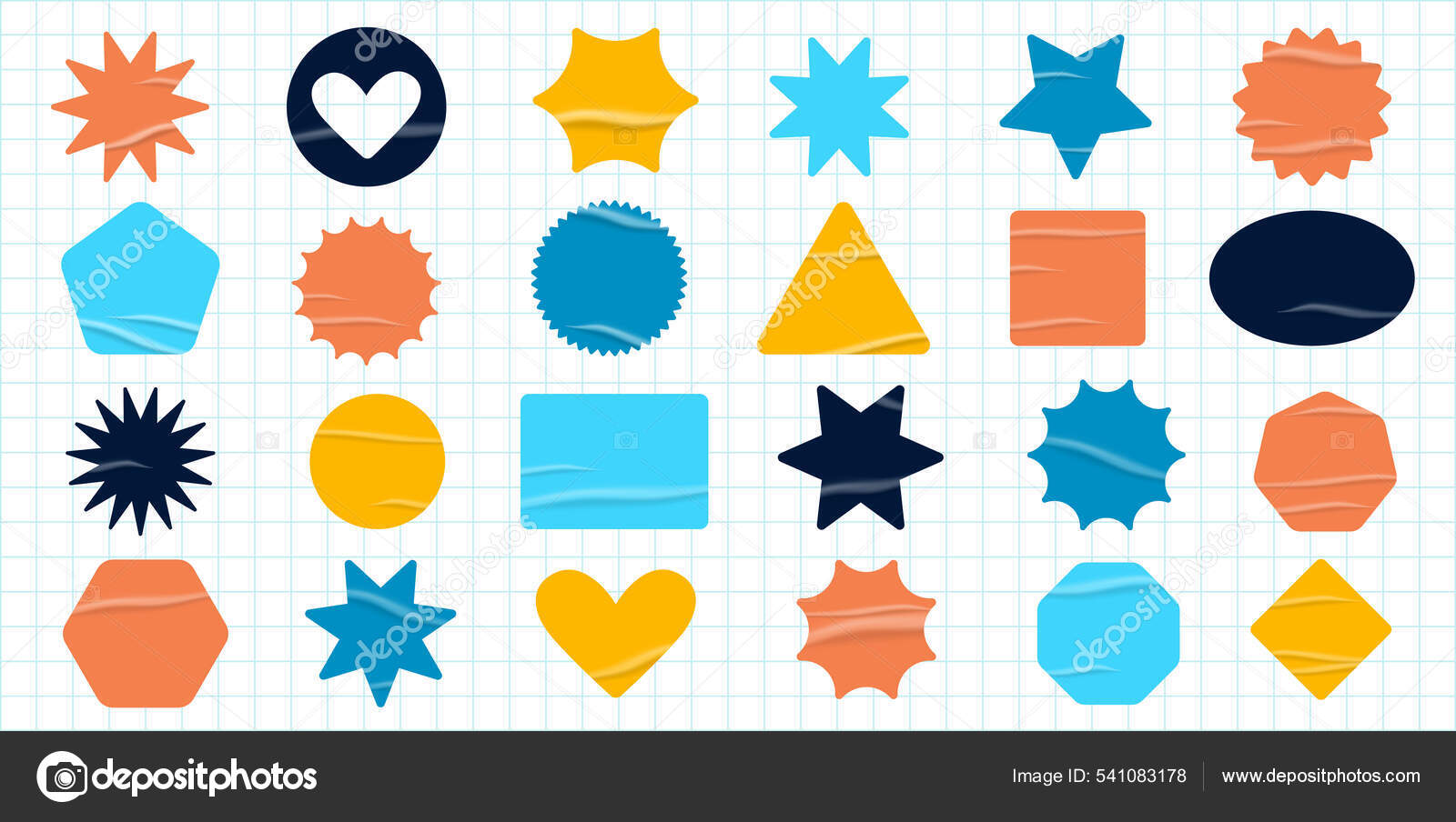 Blank stickers set. Stock Vector by ©Kandella 541083178