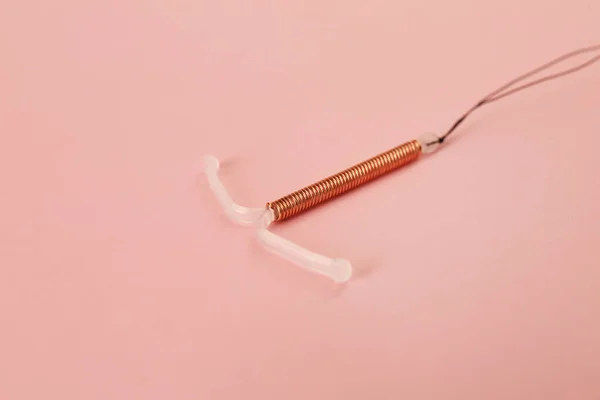 Copper Intrauterine Contraceptive Device Light Background Space Text ...