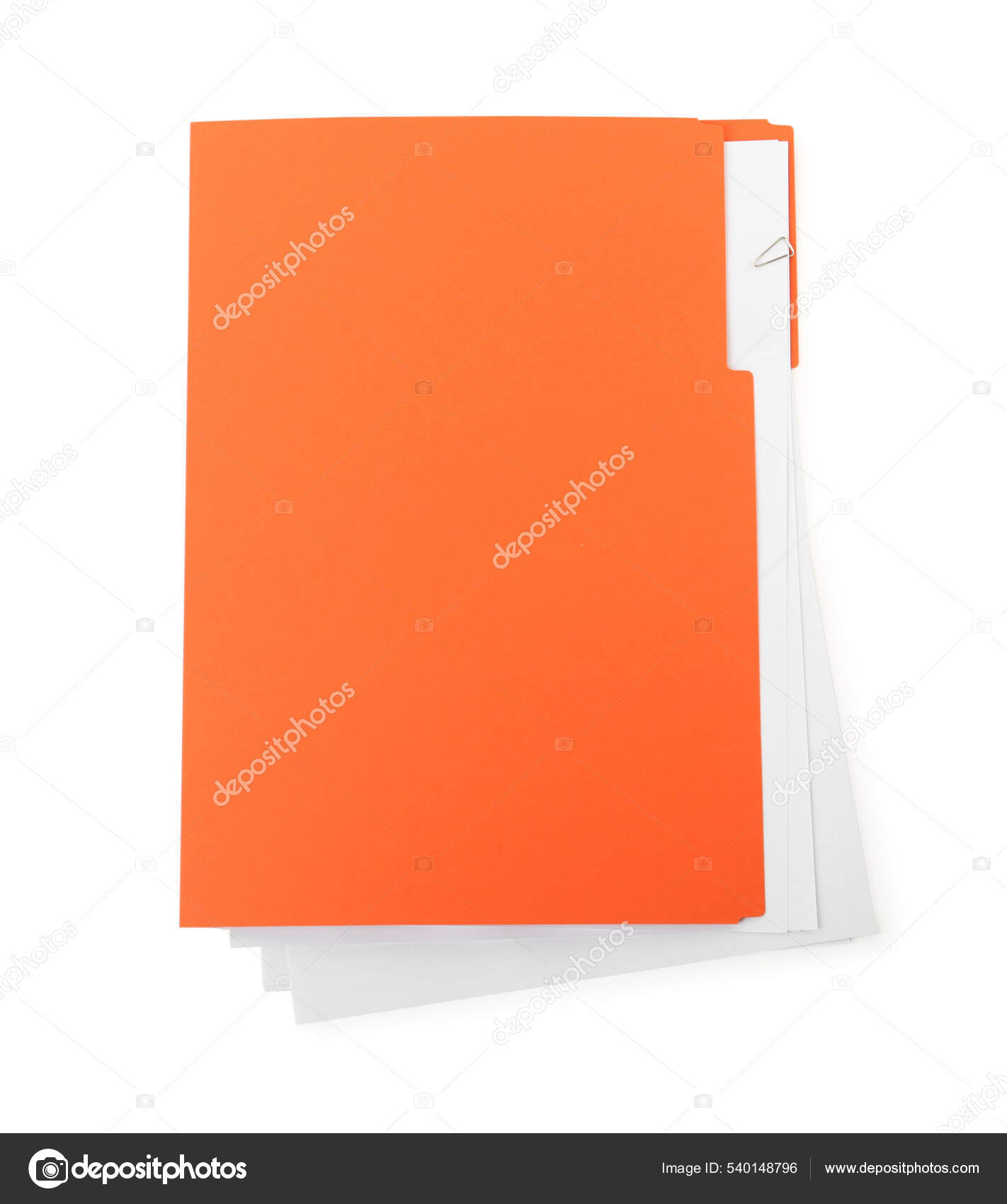 Orange File Documents Isolated White Top View — Stock Photo © NewAfrica ...