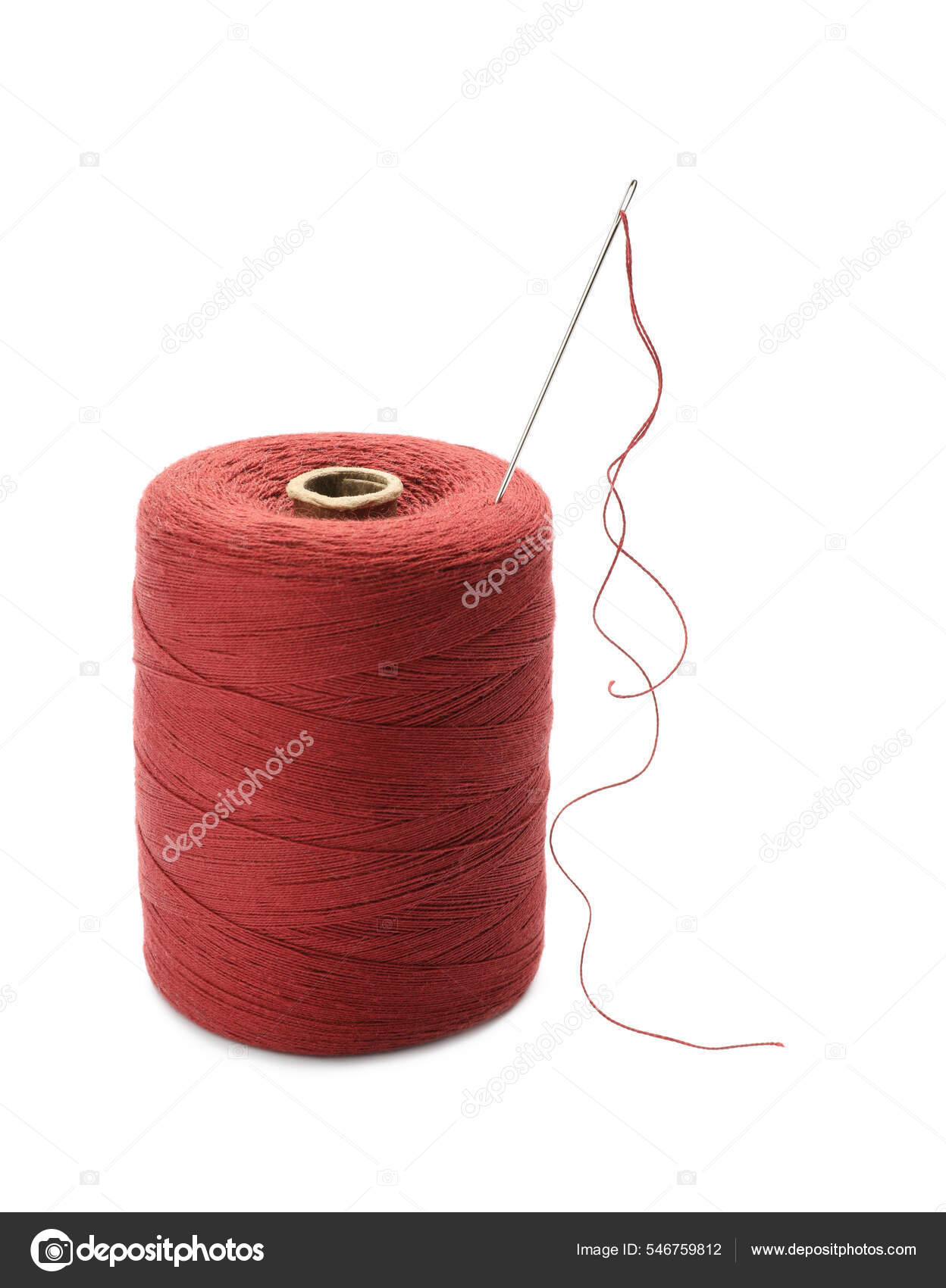 Red Sewing Thread Needle White Background — Stock Photo © NewAfrica ...